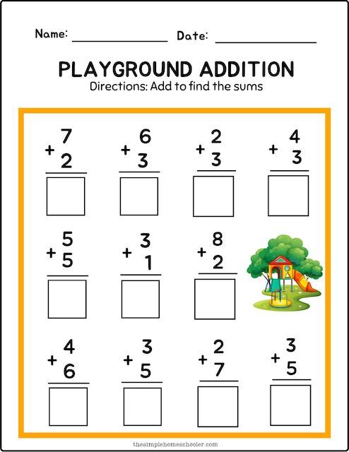 Free & Fun Addition to 10 Worksheet Packet: Easy Print! - The Simple ...