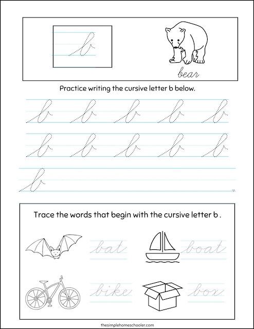Upper And Lowercase Cursive B