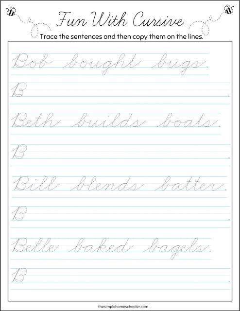 Upper And Lowercase Cursive B