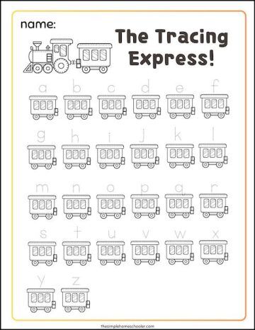 Fun & Free Tracing Lowercase Letters Worksheet Packet! - The Simple ...