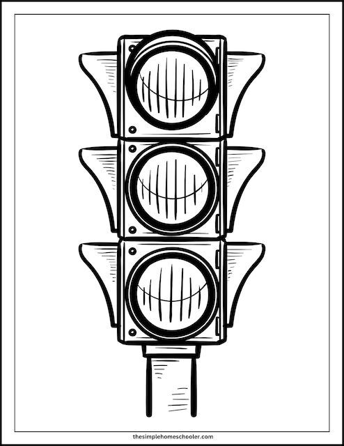 Terrific Traffic Light Coloring Pages: Free & Easy Print! - The Simple ...