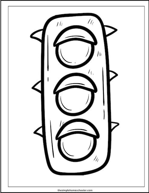 Terrific Traffic Light Coloring Pages: Free & Easy Print! - The Simple ...