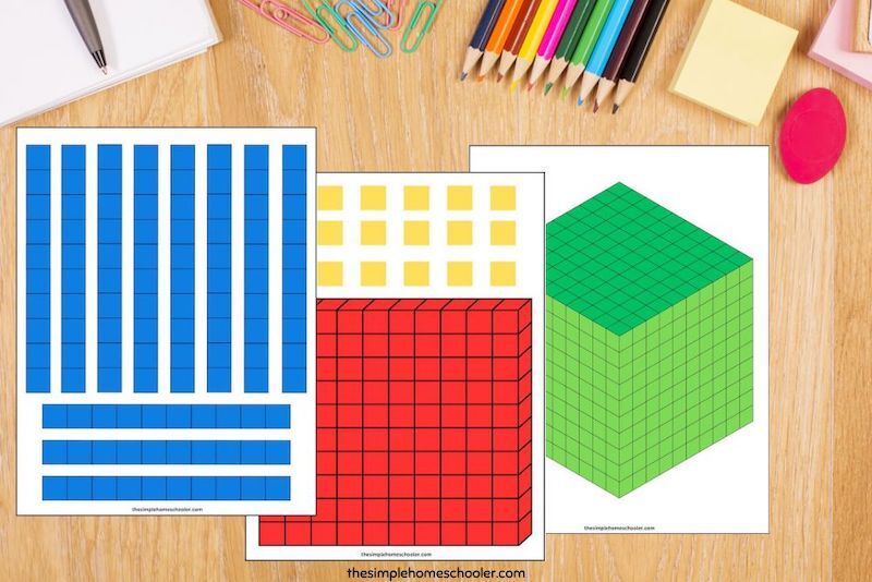 Perfect Printable Base Ten Blocks: Up To Thousands! - The Simple ...