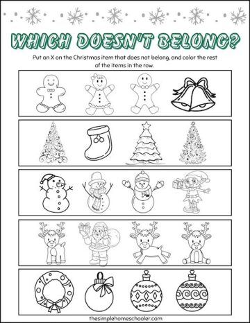 Festive Free Christmas Activity Booklet Printable - The Simple Homeschooler