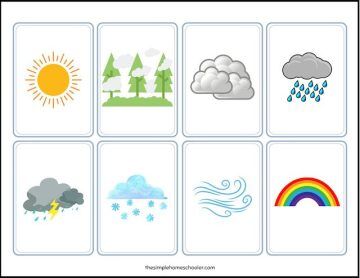 Cool Weather Cards Printable Free Set + Daily Weather Chart! - The ...