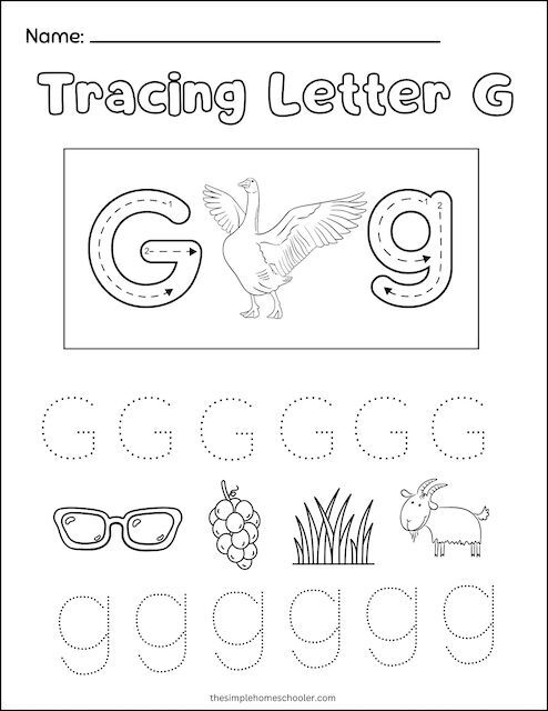 Letter G Tracing Worksheets Writing Letters. Tracing Page. Practice