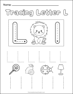 Free Letter L Tracing Worksheets: Easy Print! - The Simple Homeschooler