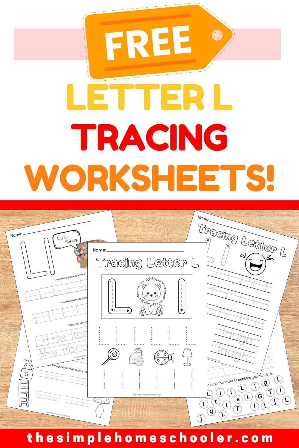 Free Letter L Tracing Worksheets: Easy Print! - The Simple Homeschooler