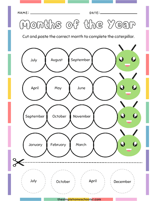 Months Of The Year Handouts Little Tot Steps: Calendar Time: Tools To