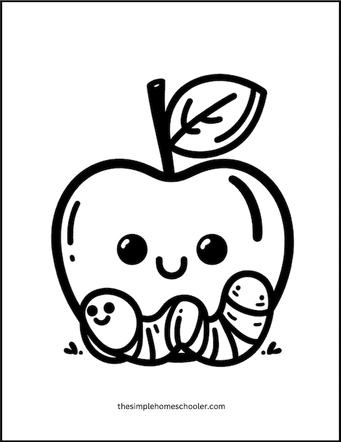 Cute Apple Coloring Pages 15+ Free Apple Coloring Pages (PDF)