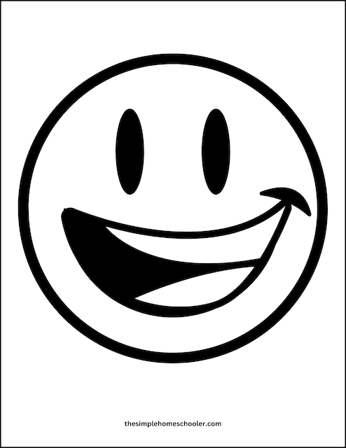 preppy smiley face coloring pages